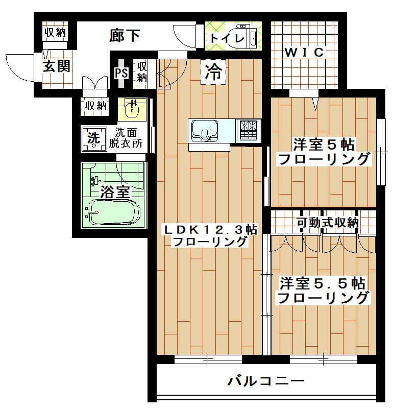 物件詳細｜築浅賃貸マンション すずかけ台・つくし野・成瀬 2LDK 201